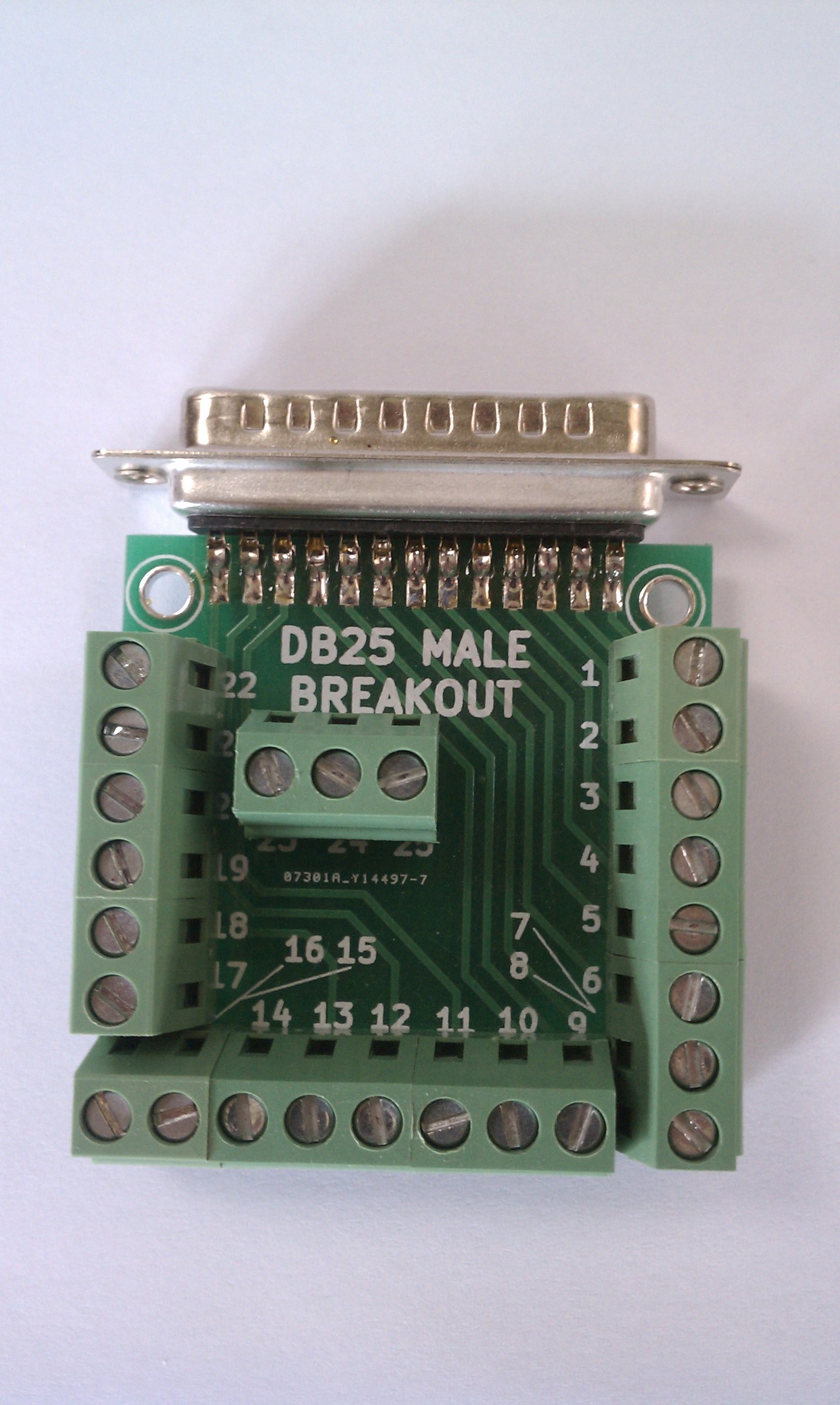 DB25 Male D-Sub 25pin Parallel Breakout Board Kit from Tekinetics on Tindie